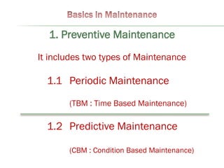 Basics in Maintenance | PPSX