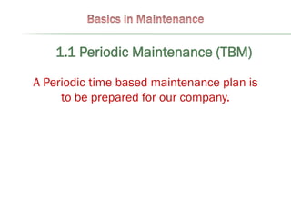 Basics in Maintenance | PPSX