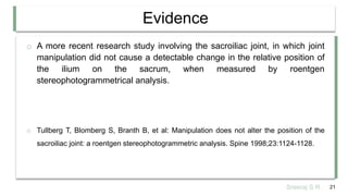 General Concepts and Evidence for Joint Mobilization and manipulation ...