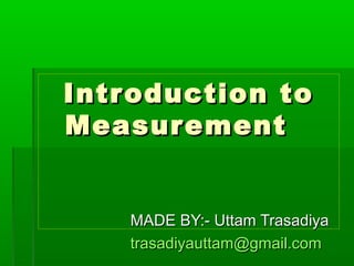 Basics in measurement | PPT