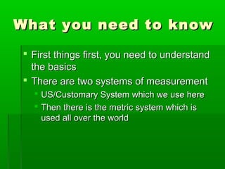 Basics in measurement | PPT