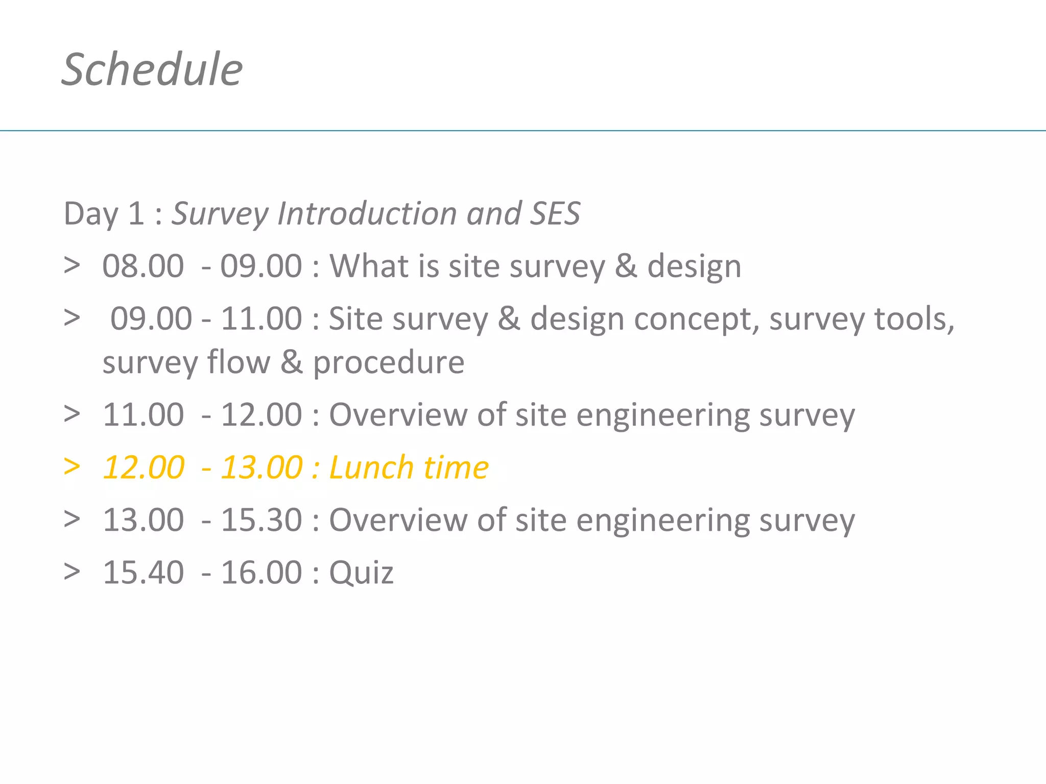 Basic site survey & design training | PPT