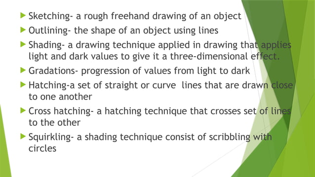 Basic Sketching, Outlining,Shading, and.pptx | Drawing and Sketching | Arts and Crafts
