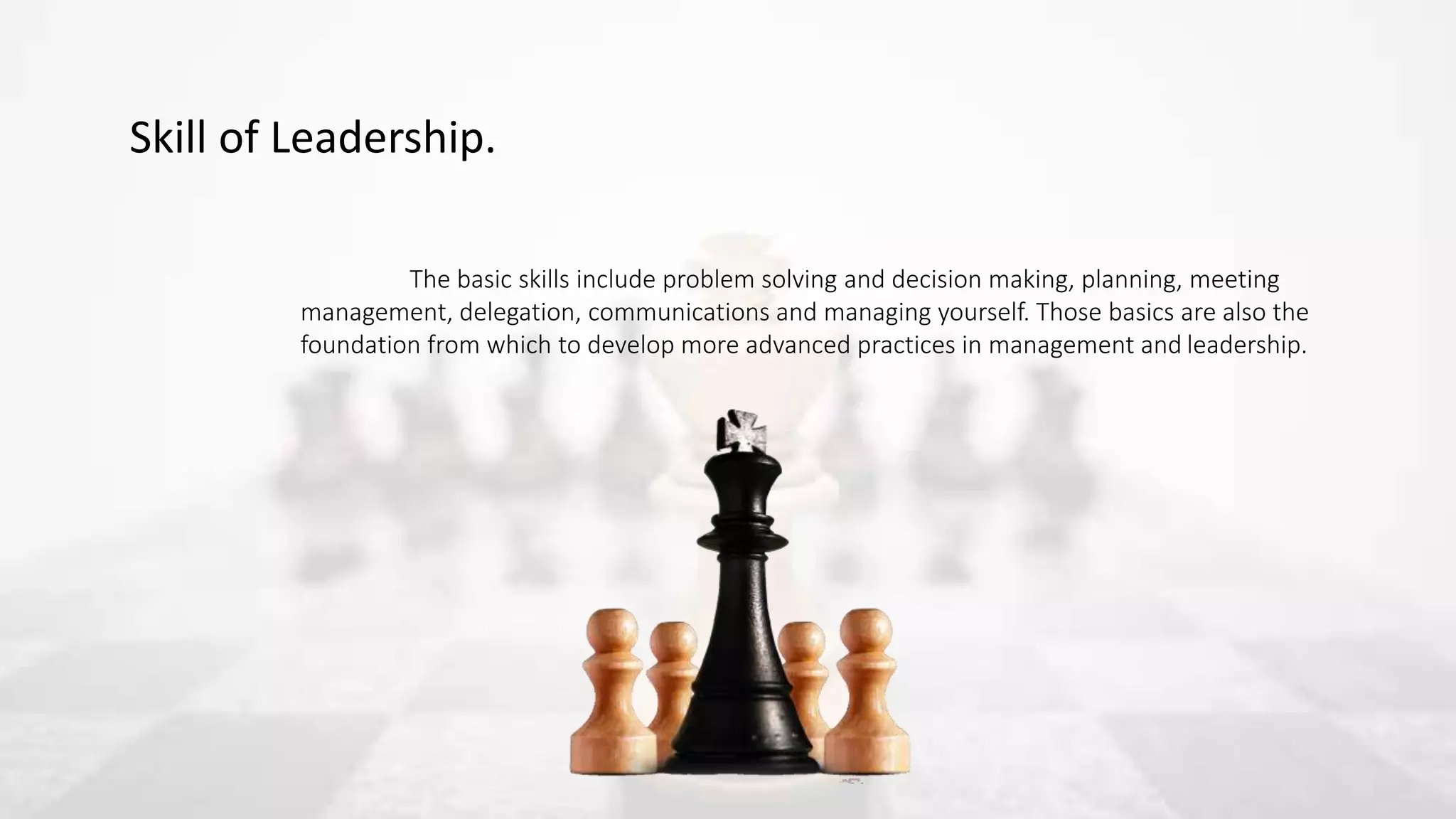 Basic skill of leadership | PPTX