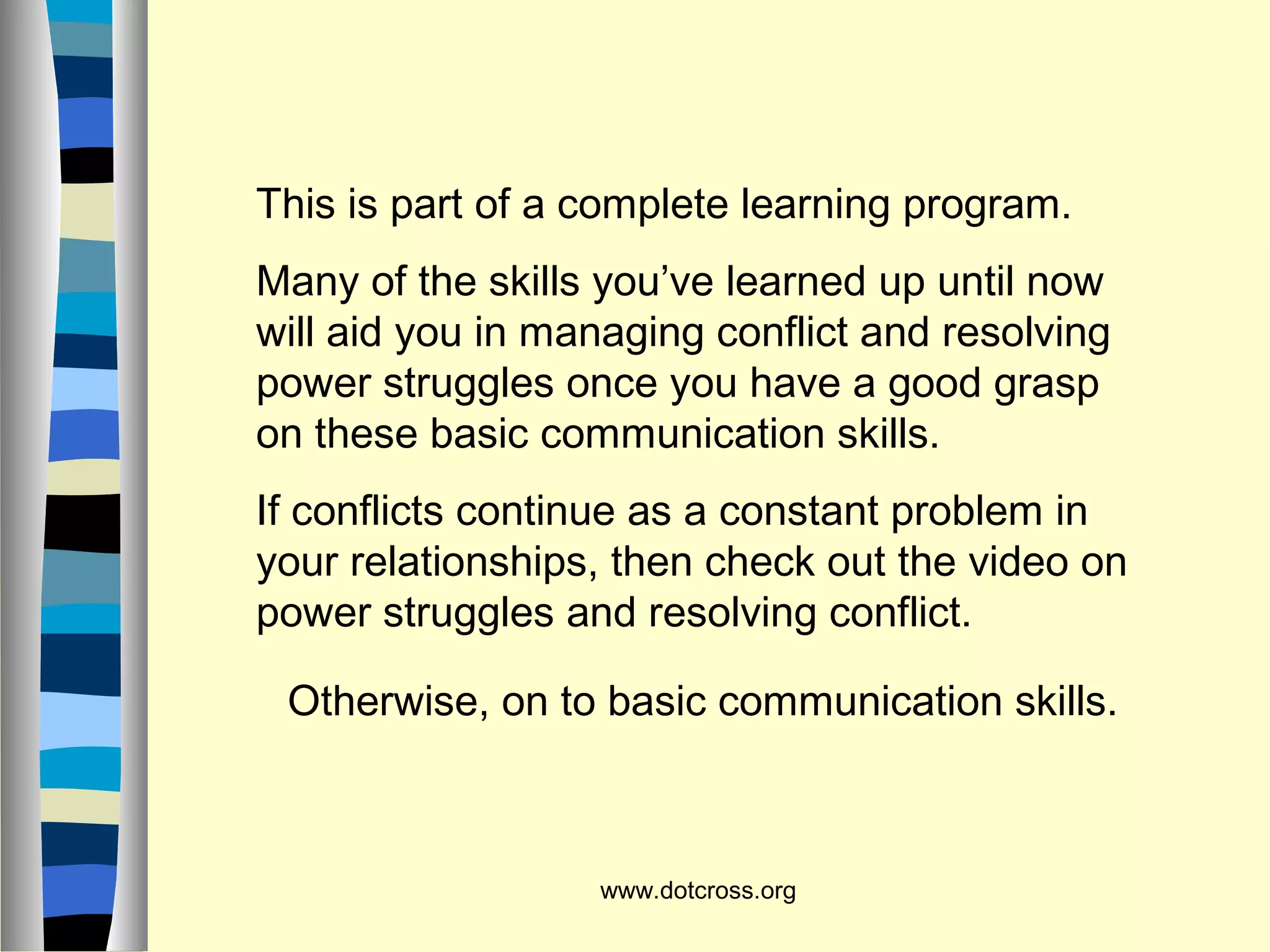Basic skills communication | PPS