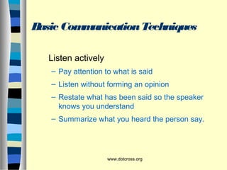 Basic skills communication | PPS