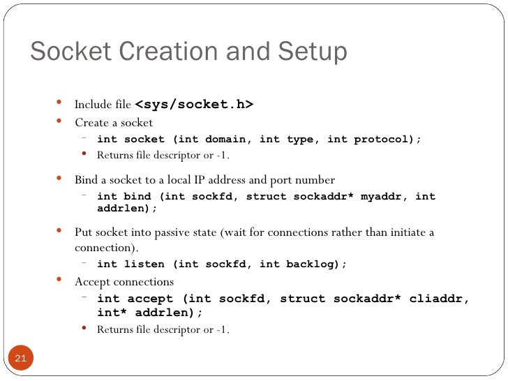 Basic Socket Programming 