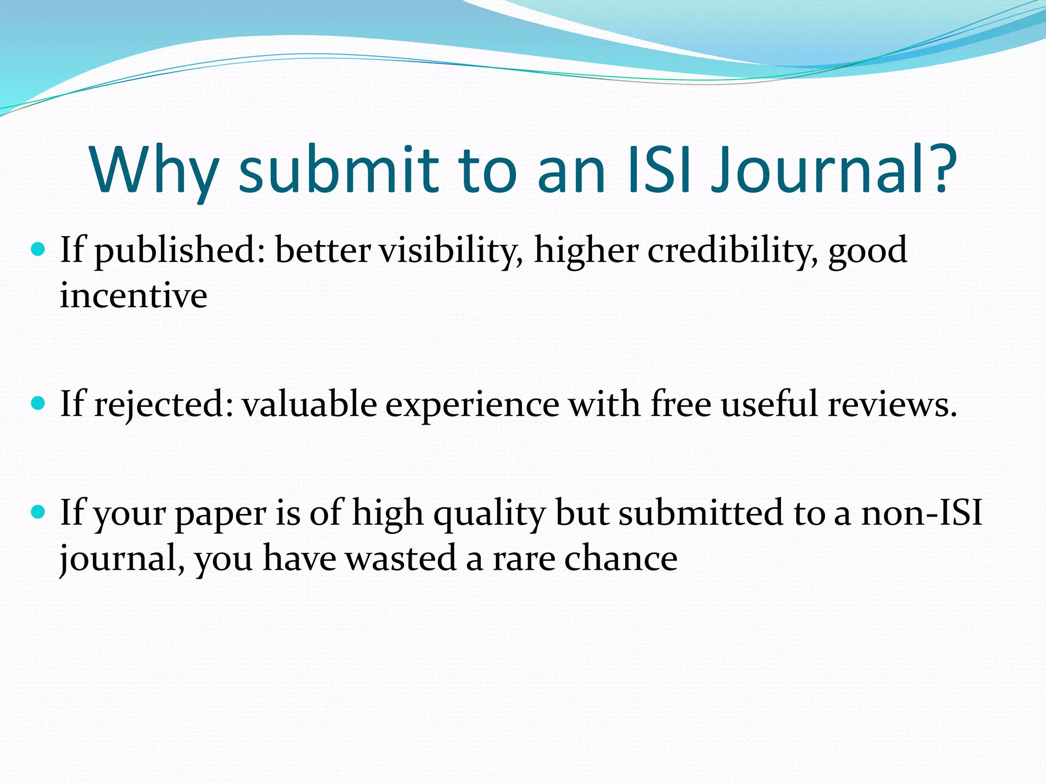 Basics of research paper publishing | PPTX