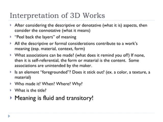 Basics Of 3 Dimensional Design | PPT