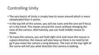 Basics of 3D-Unity Tutorial.pptx | Free Download