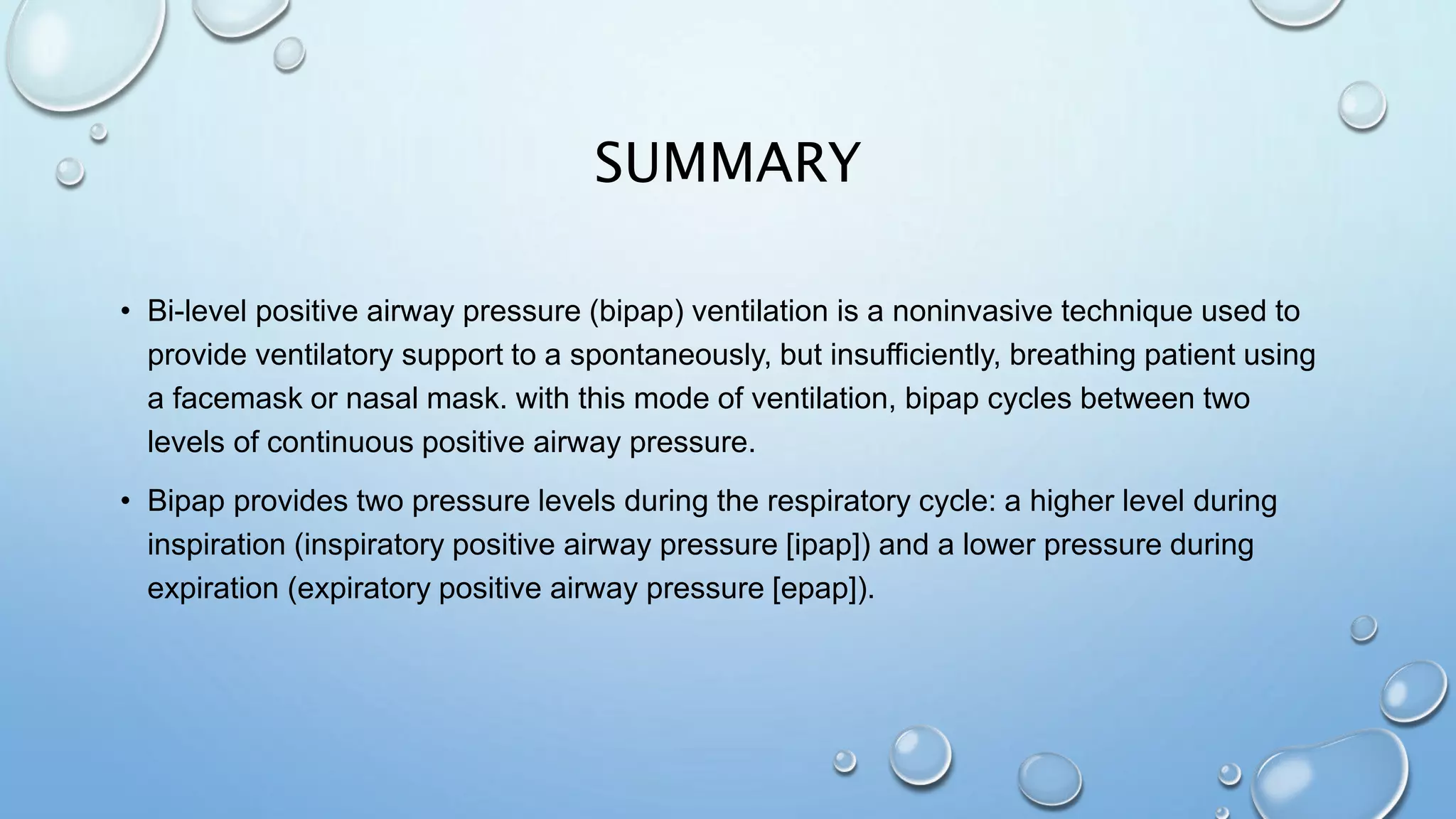 Basics of a BiPAP/BPAP machine | PPTX