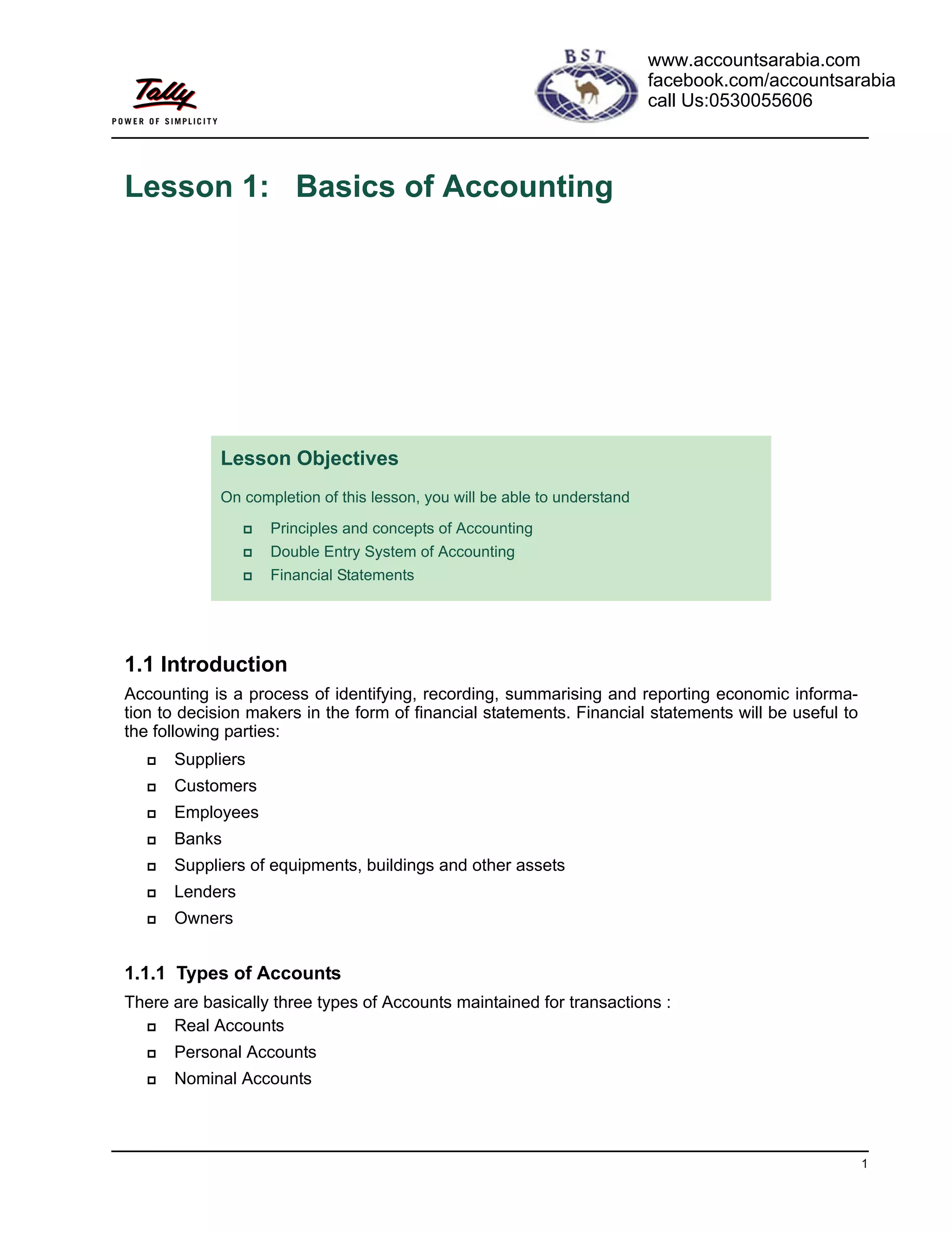 Accounting Basics | PDF
