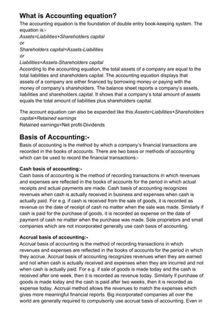 Basics of accounting | PDF | Stocks and Bonds | Personal Investing