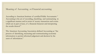 Basics of accounting | PPT