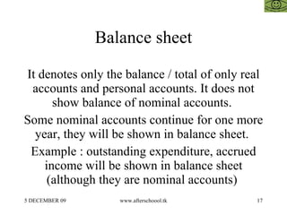 Basics Of Accounting & Book Keeping | ODP