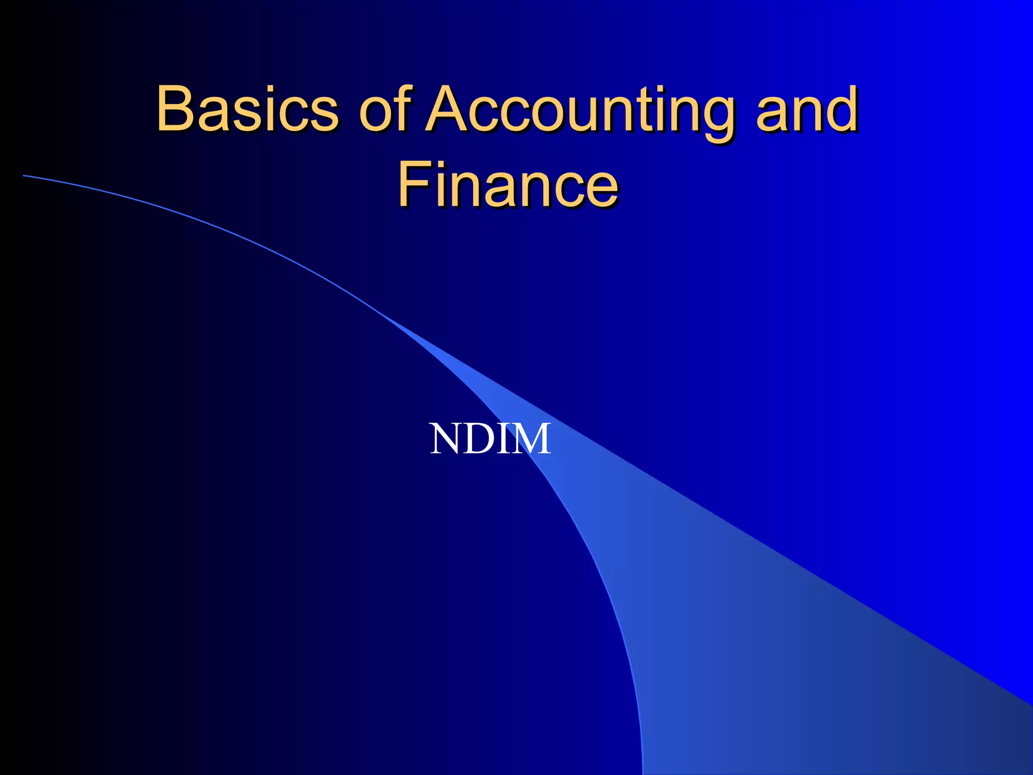 Basics of accounts | PPT