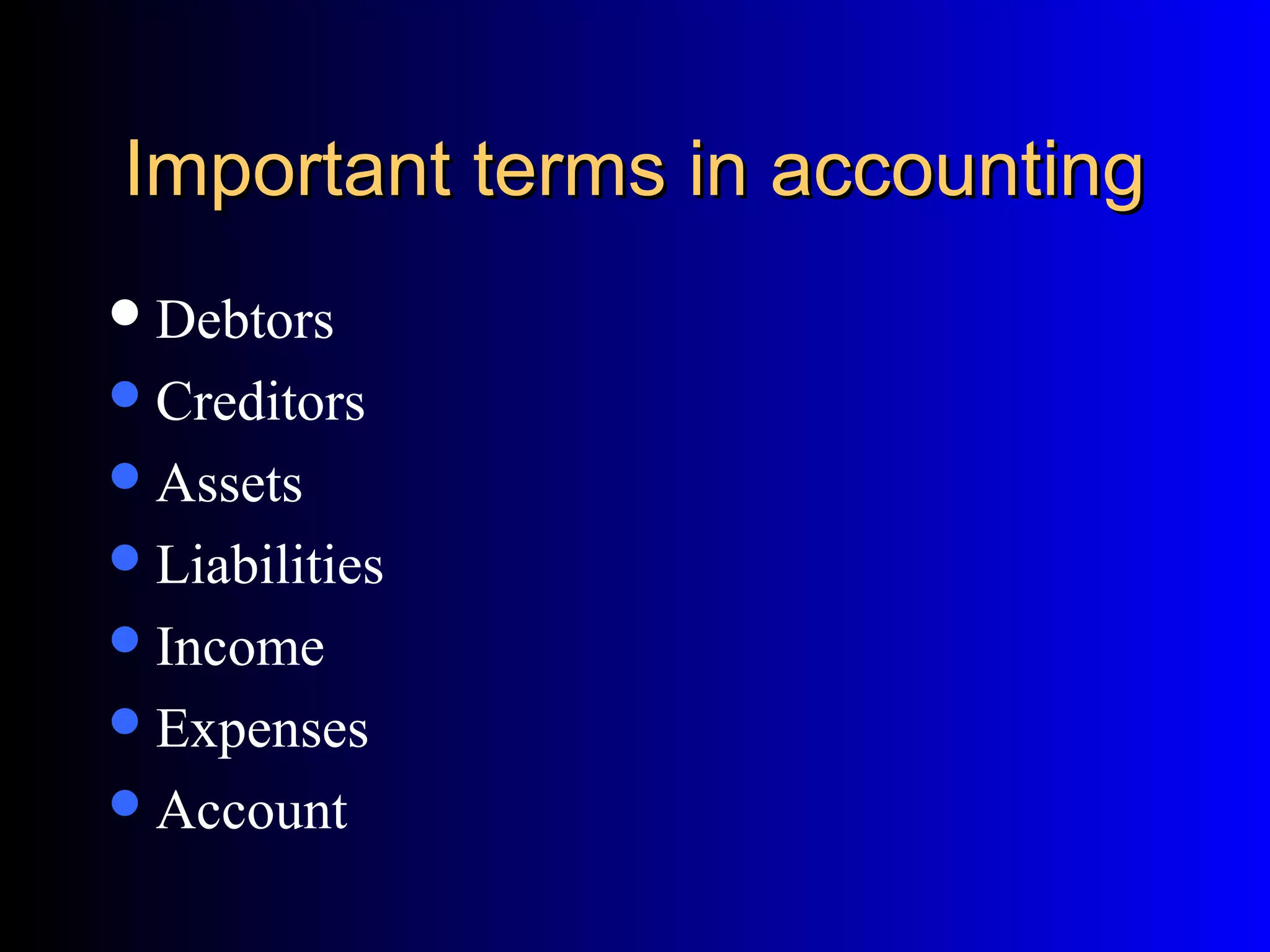 Basics of accounts | PPT