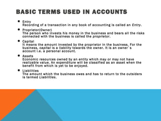 Basics of accounts1 | PPT