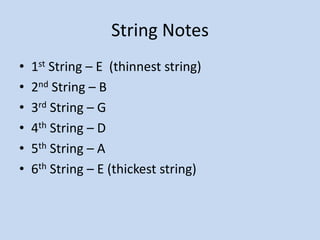 Basics Of Acoustic Guitar | PPTX | Music | Entertainment