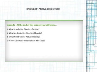 Windows session 5 : Basics of active directory | PPTX
