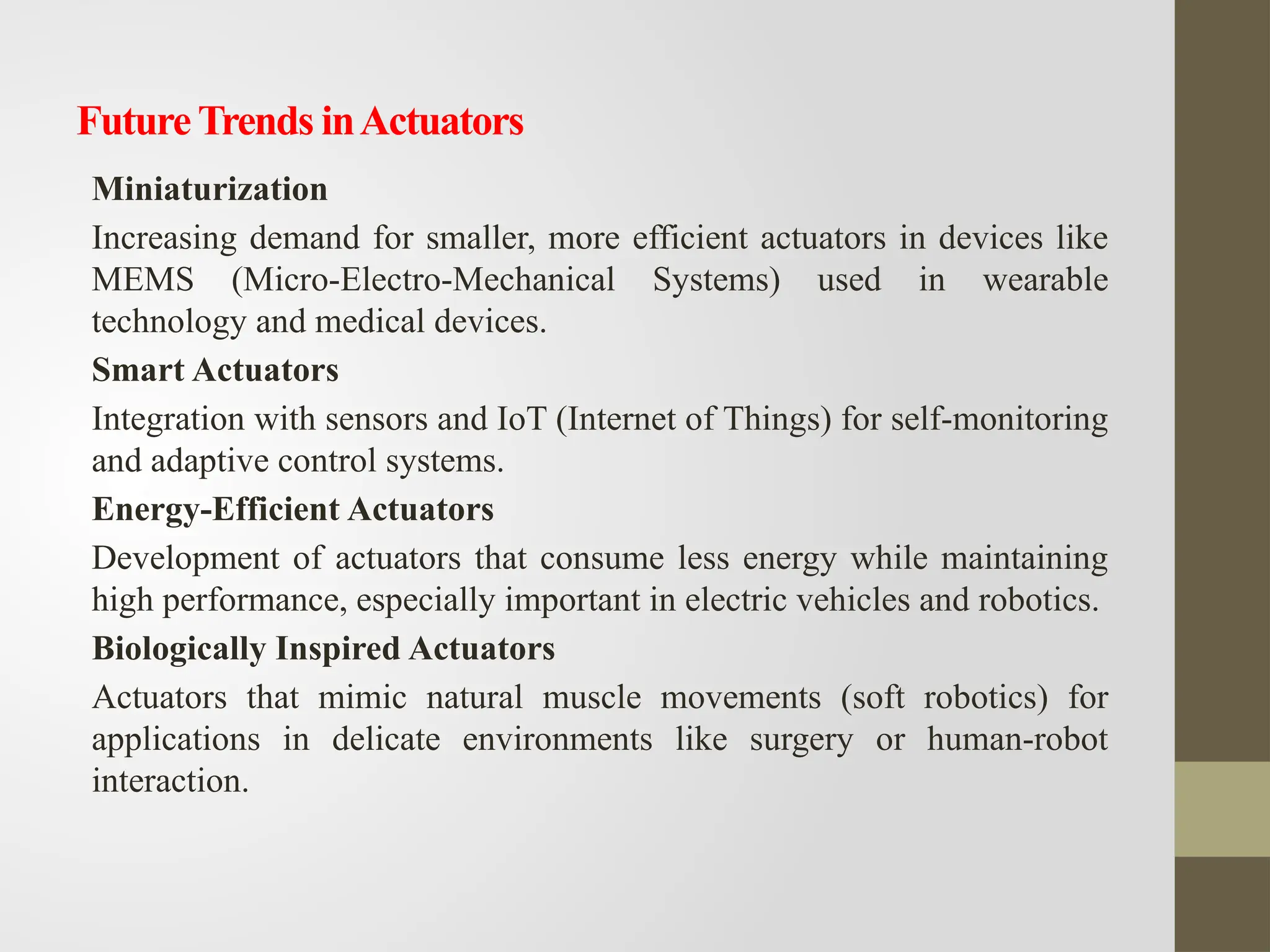 Basics of Actuation System - Examples and Applications | PPTX