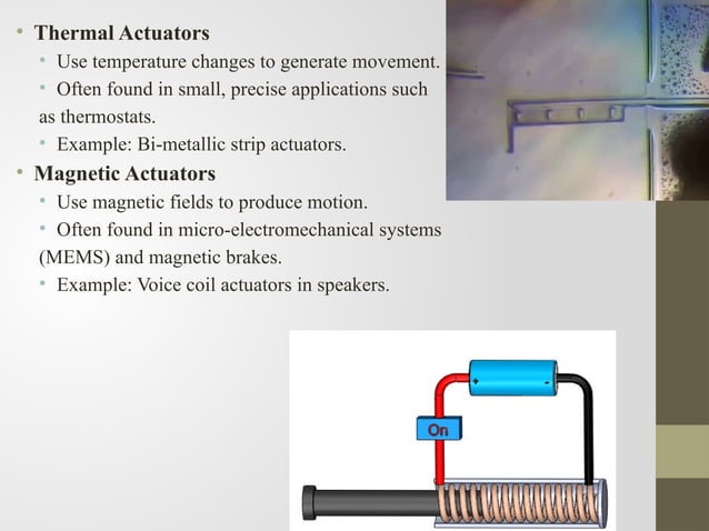 Basics of Actuation System - Examples and Applications | PPT