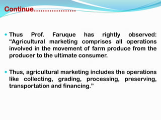 Basics of Agril. Marketing | PDF