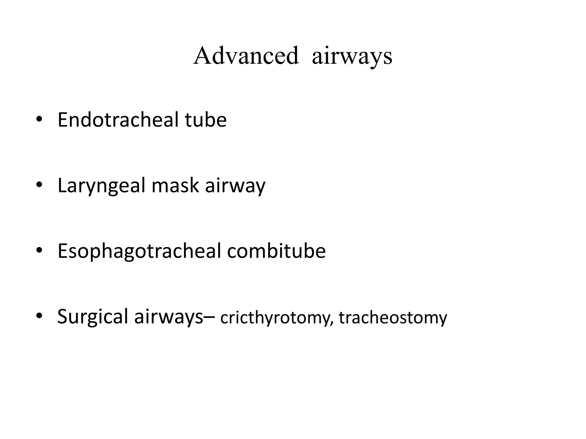 Basics of airway management april 2018 | PPTX
