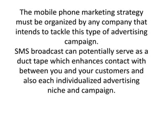 Basics of a mobie message marketing package | PPT