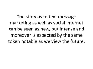 Basics of a mobie message marketing package | PPSX | Marketing and ...