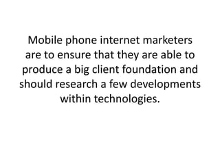 Basics of a mobie message marketing package | PPT