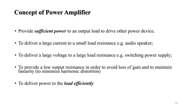 Basics of amplifier.ppt | Digital Audio | Computer Software and Applications