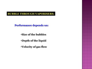 Basics of anaesthetic vaporisers | PPT