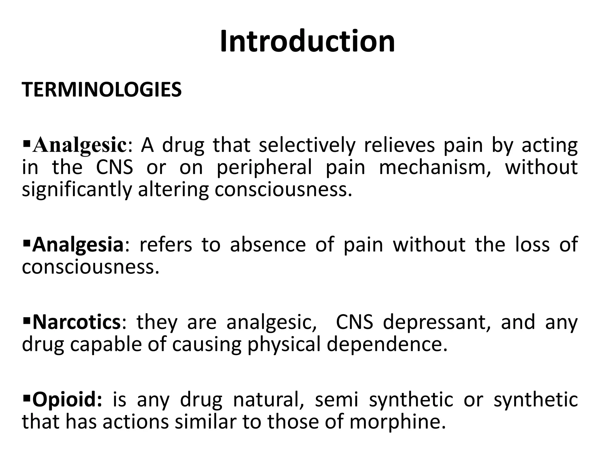 Basics of analgesic drugs | PPTX