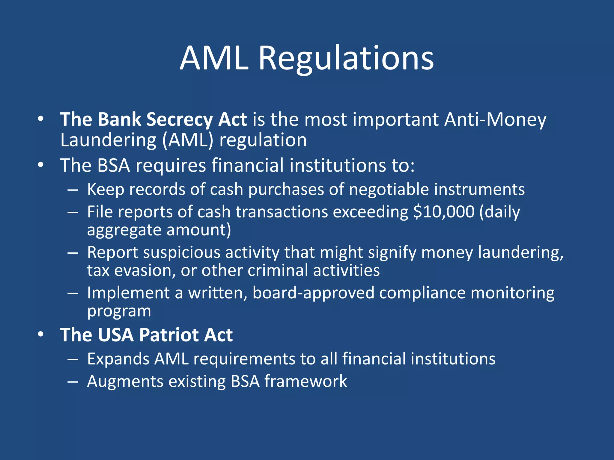 Basics of Anti-Money Laundering : A Really Quick Primer | PPTX