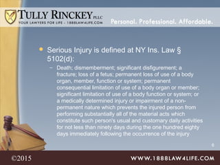 Basics of a Personal Injury Case - Tully Rinckey PLLC CLE | PPT