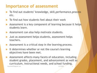 Basics of Assessment | PPT