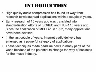 Basics of audio coding | PPT