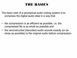 Basics of audio coding | PPT