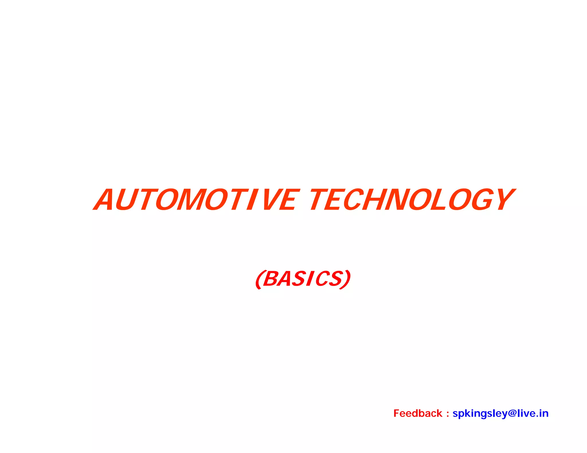 Basics Of Automobile | PPT