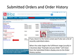Basics of bibz ordering | PDF