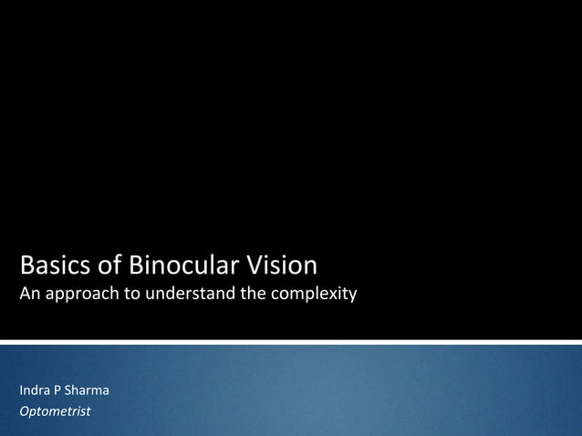 Basics of binocular vision | PPT