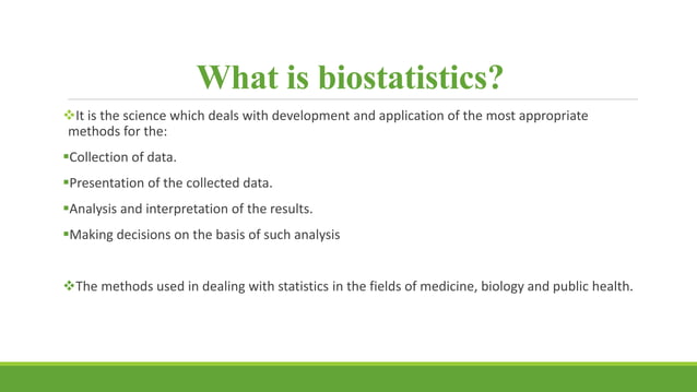 Basics of biostatistic | PPTX | Science