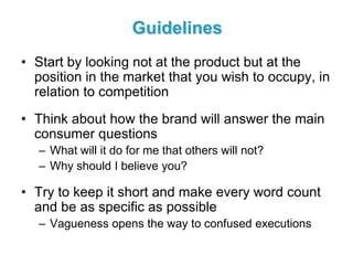 Basics of brand positioning | PPT