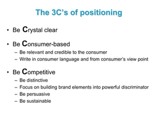 Basics of brand positioning | PPT