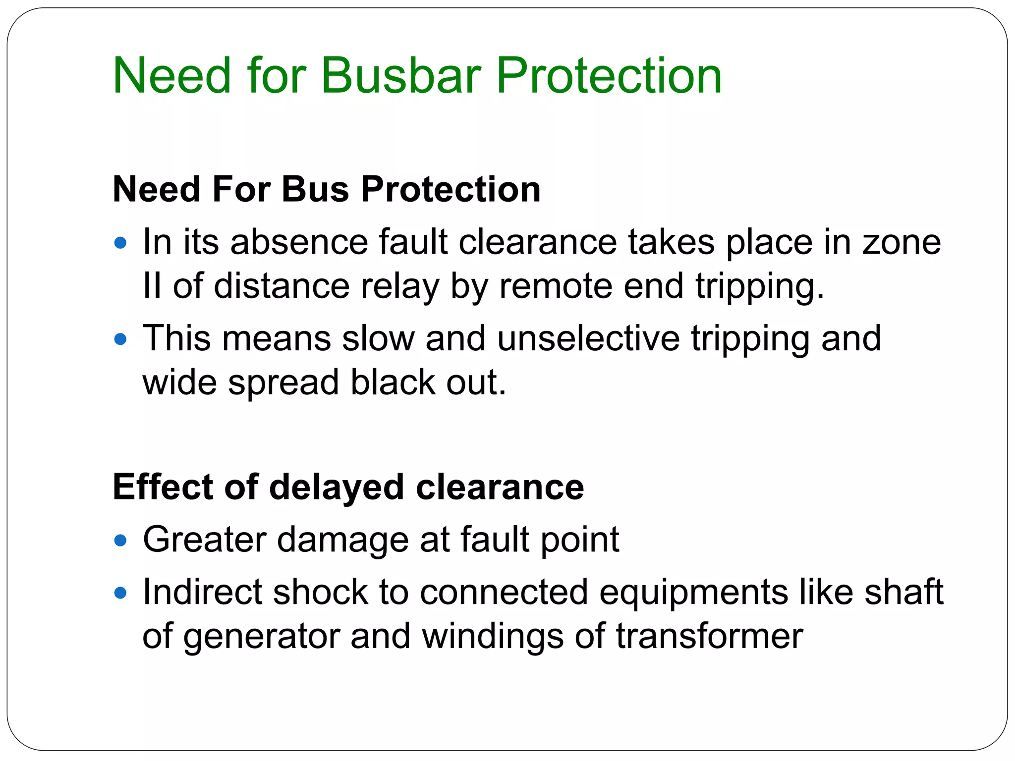 basics of busbar and lbb protection | PPTX