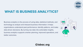 Basics of Business Analytics Foundation | IABAC | PDF