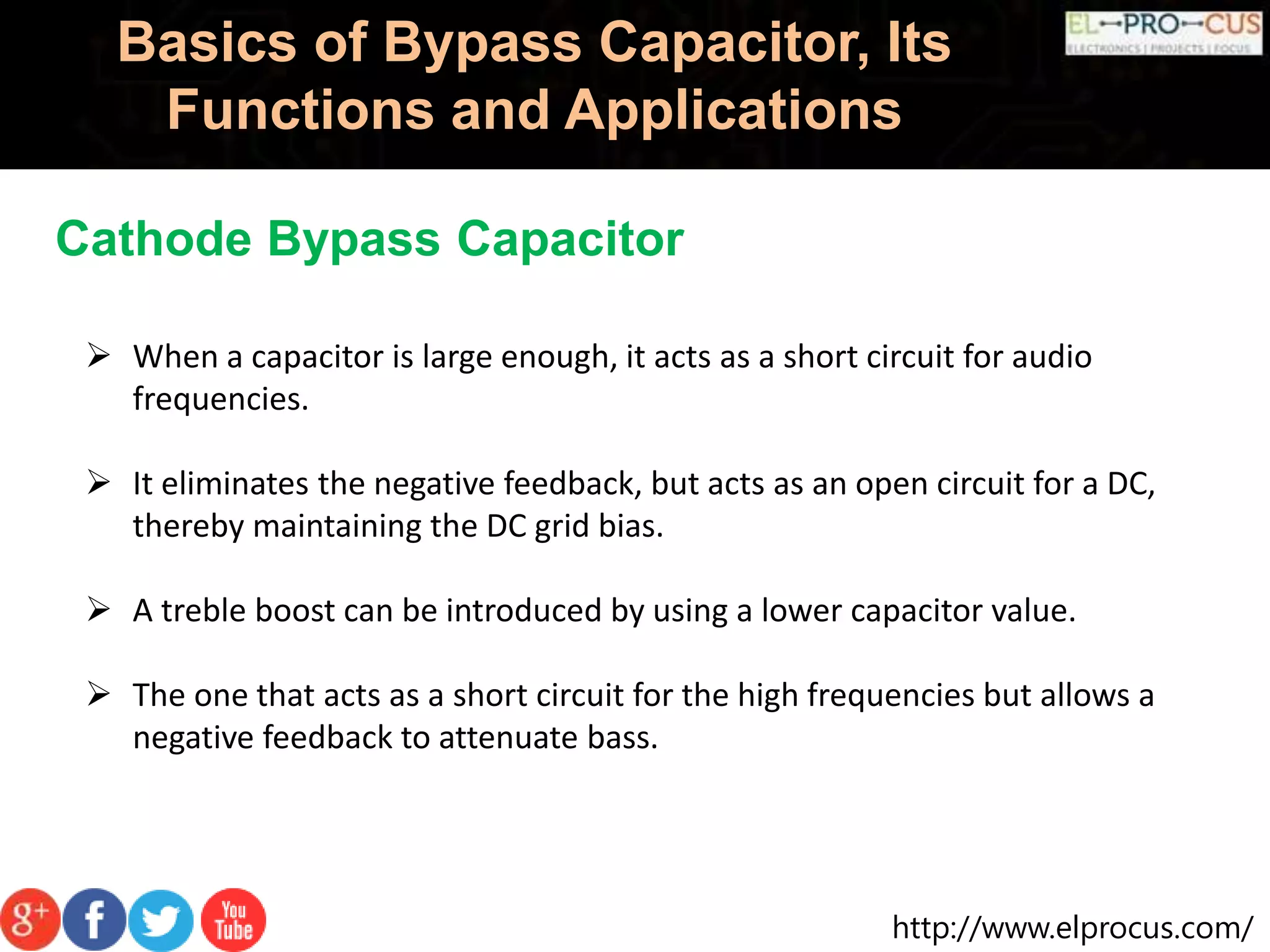 Basics of bypass capacitor, its functions and applications | PPTX