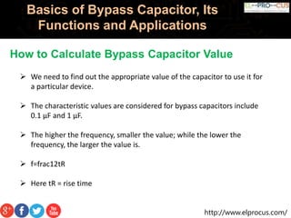 Basics of bypass capacitor, its functions and applications | PPTX