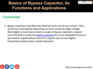 Basics of bypass capacitor, its functions and applications | PPTX